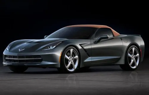 The front end of the 2014 Chevrolet Corvette Stingray Convertible in ...